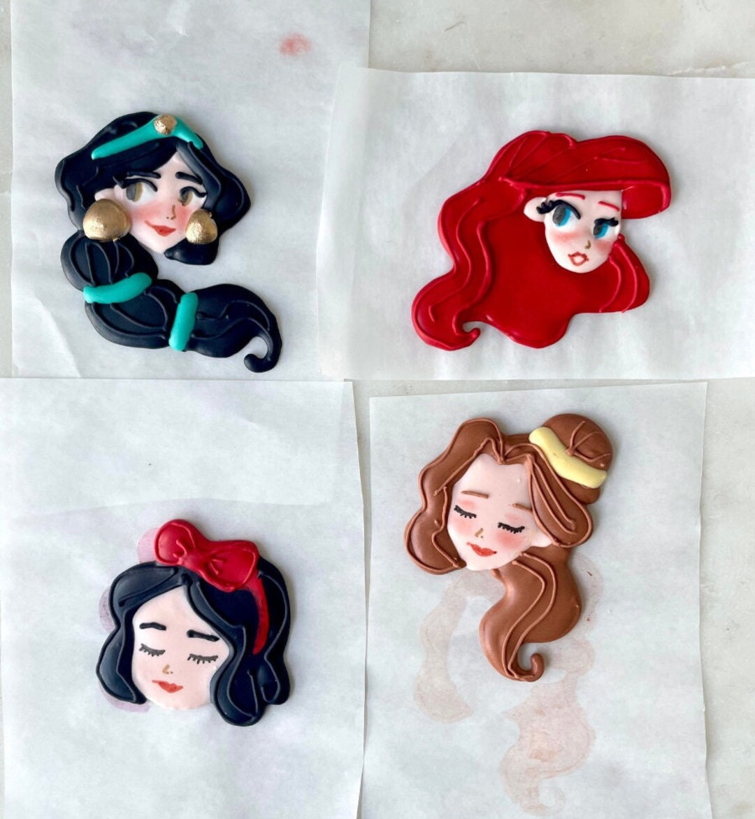 Princess Inspired Royal Icing Transfers - Etsy