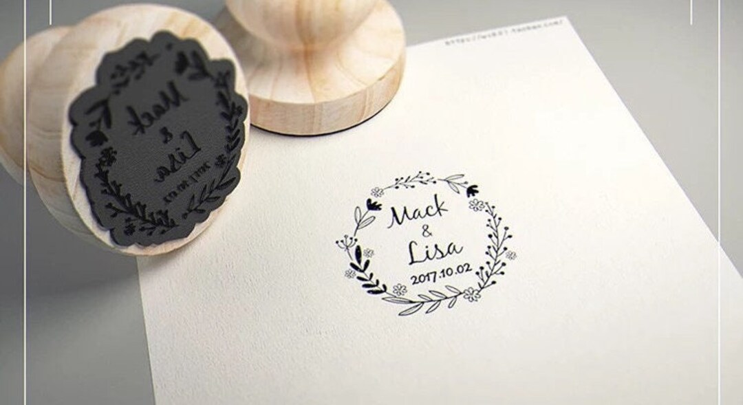 Custom Wedding Invitation Stamp for Wedding Day. Personalized Wedding ...
