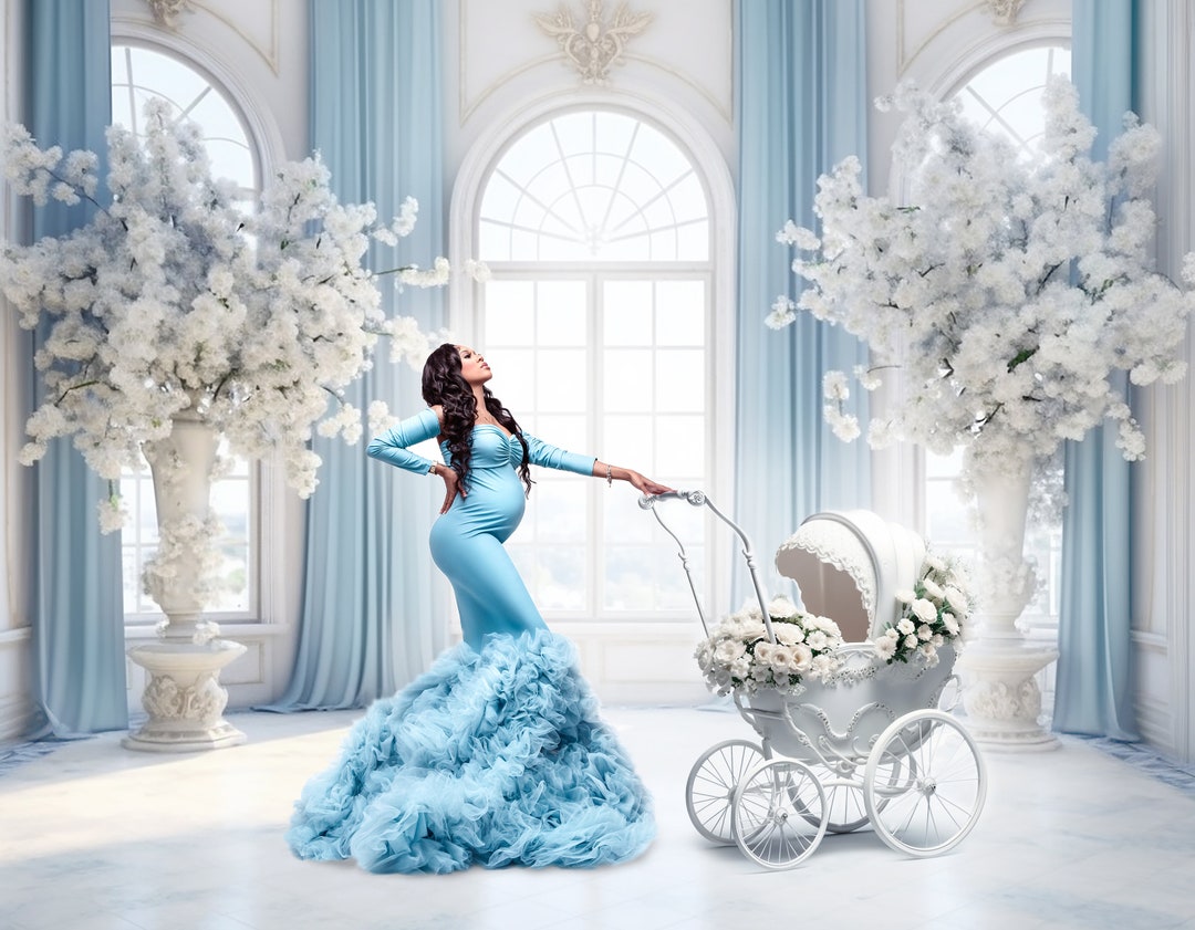 Maternity Backdrop Overlay, Fine Art Textures, White Pram Backdrop ...
