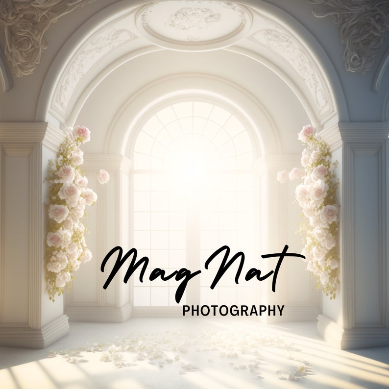 12 Backlit White Floral Digital Backdrops Whimsical - Etsy