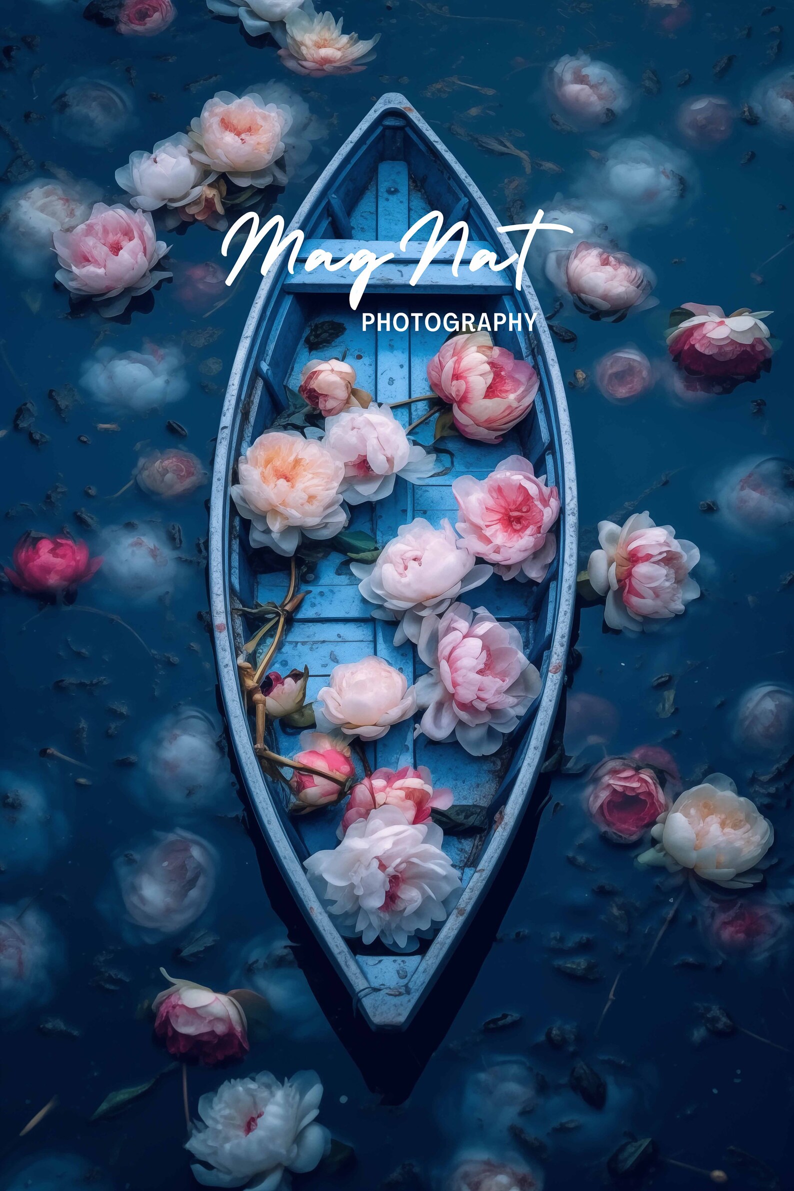 Floral Boat Maternity Digital Backdrop Overlay, Fine Art Texture ...
