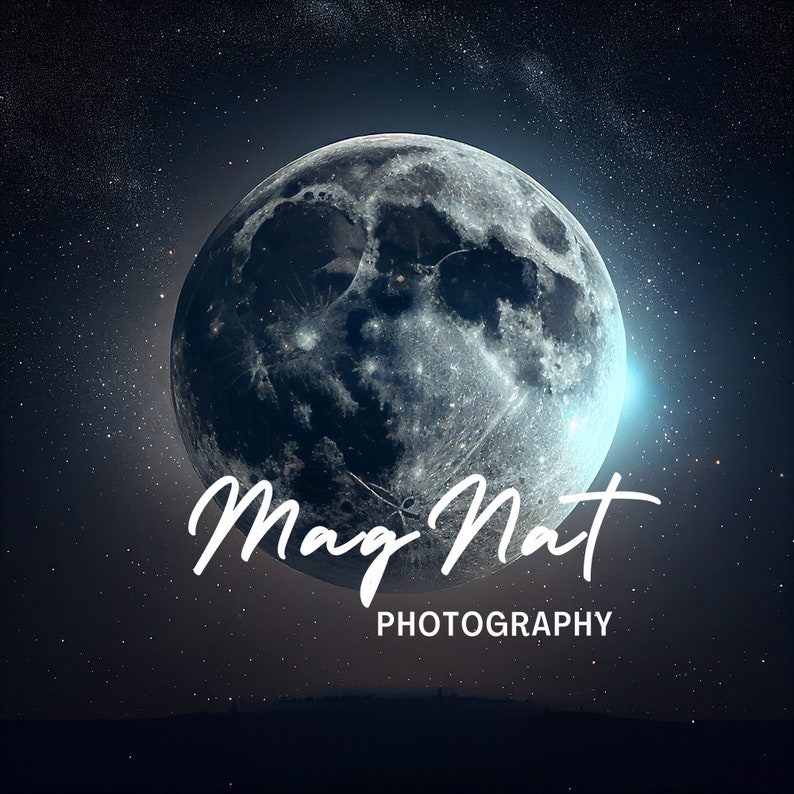 4 Full Moon Backdrop Full Moon Overlay Digital Backgrounds - Etsy