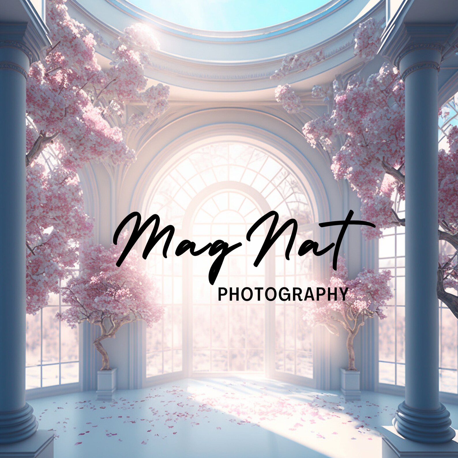 White Whimsical Floral Digital Backdrop White Flowers - Etsy