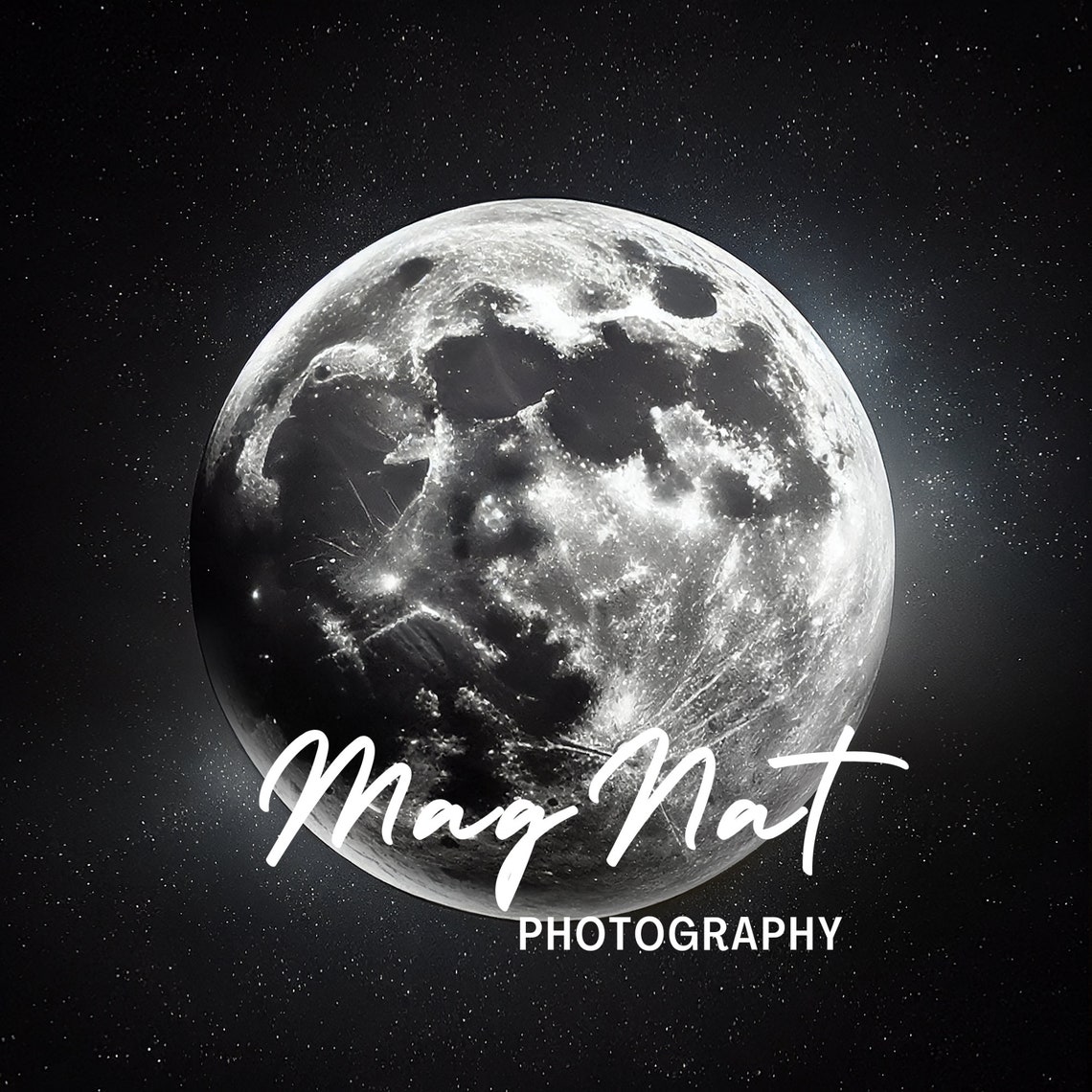 Full Moon Digital Backdrop | Photography Overlay (set of 4) - Etsy