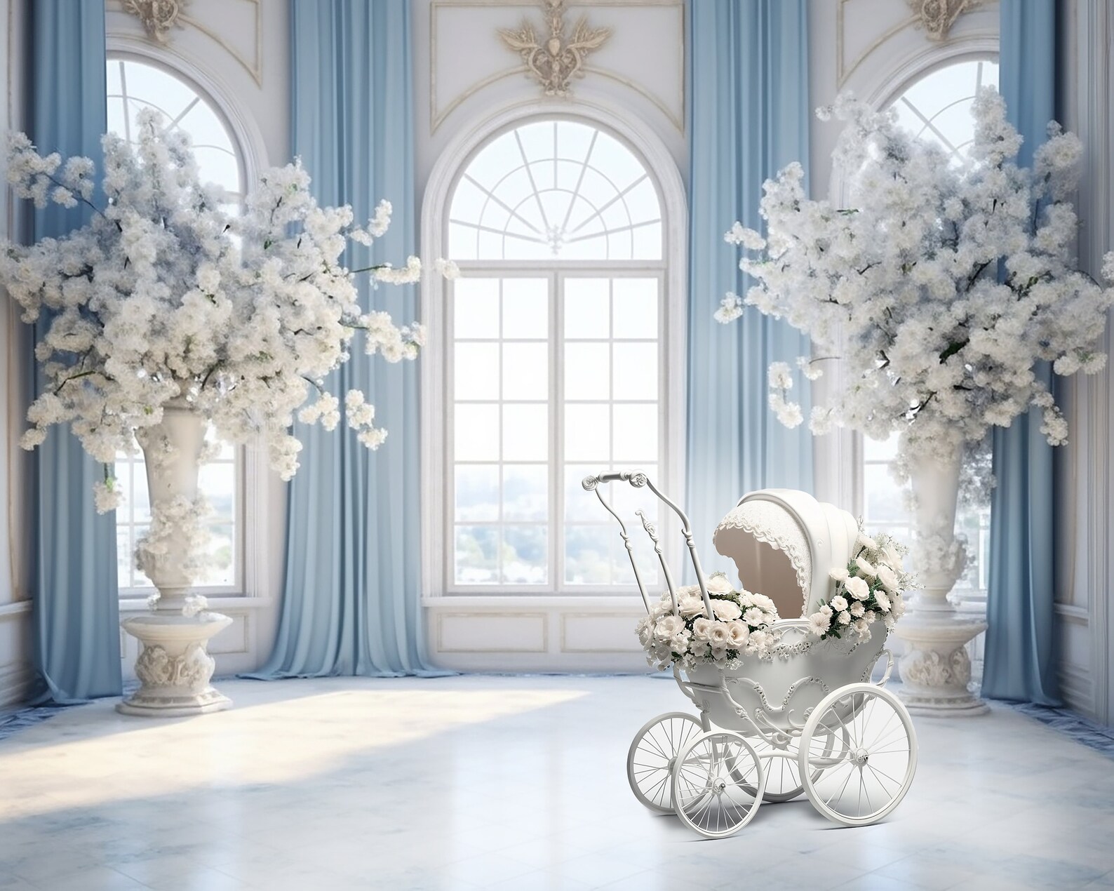 Maternity Backdrop Overlay, Fine Art Textures, White Pram Backdrop ...