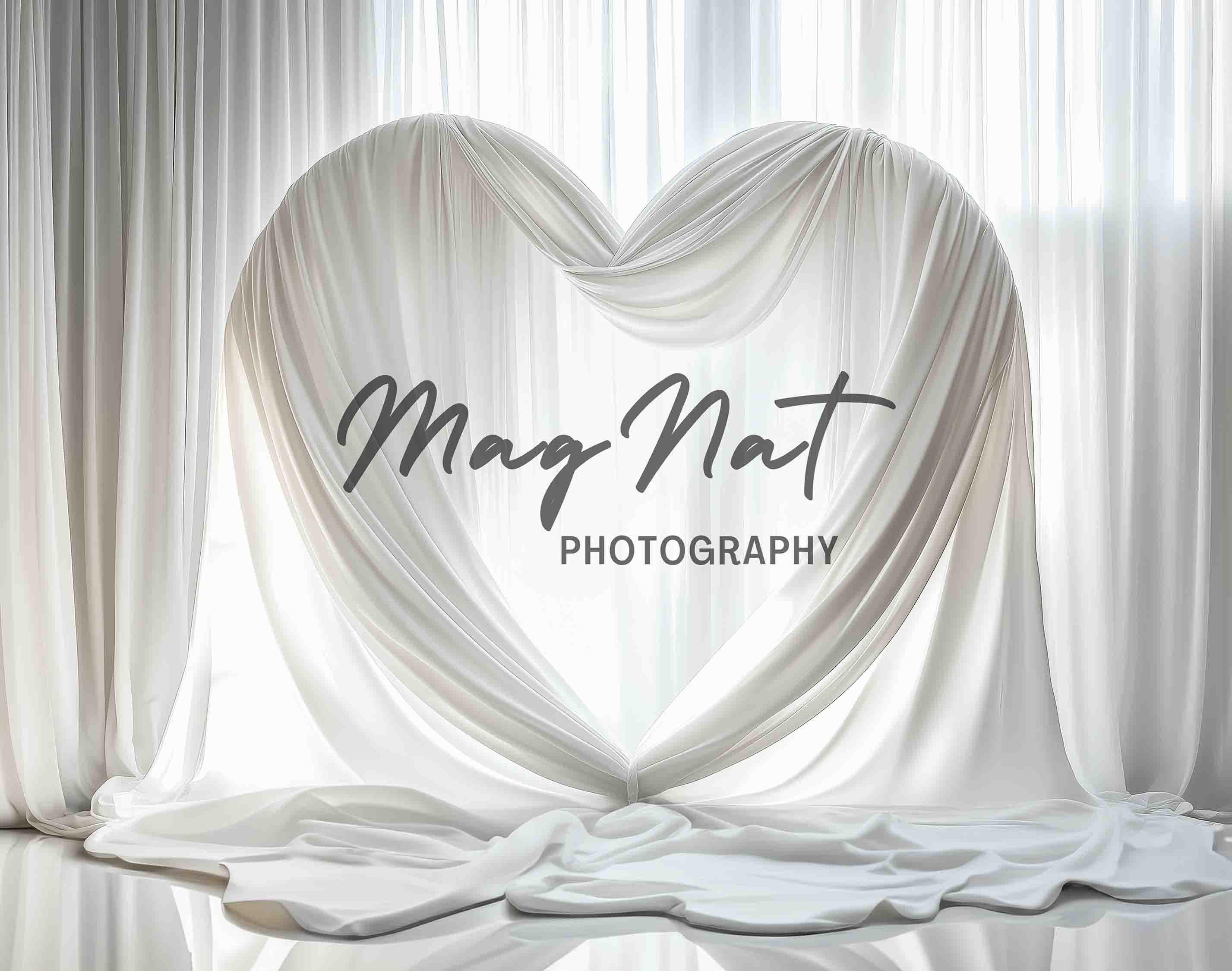 Maternity Heart Curtains Digital Backdrop, Levitation Pose (photoshop ...