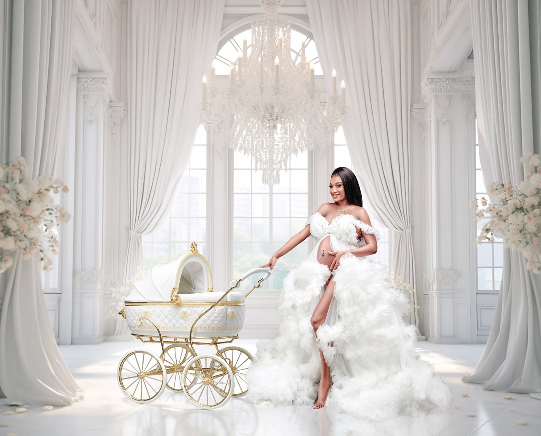 Maternity Backdrop Overlay, Fine Art Textures, White Pram Backdrop ...