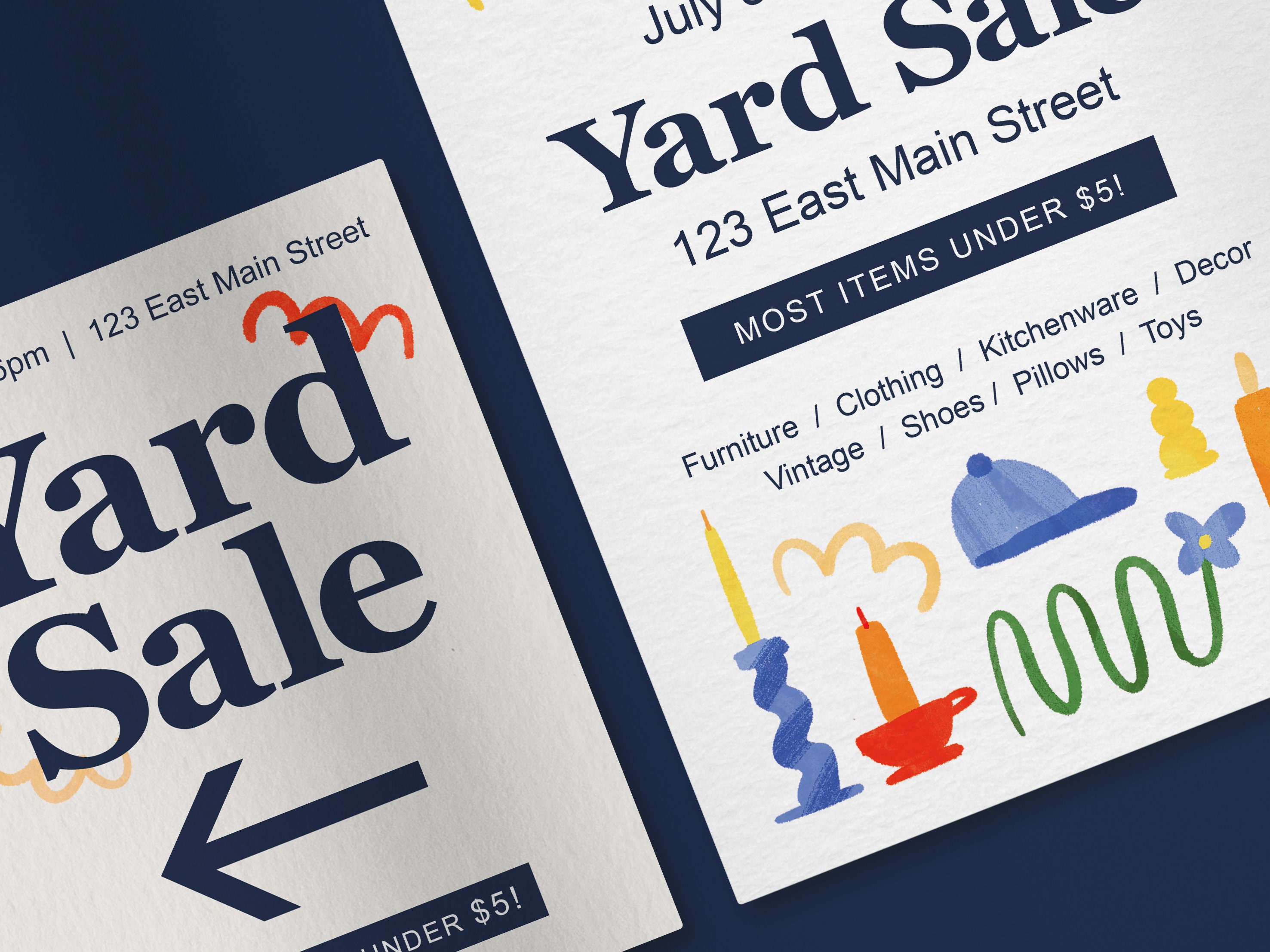 Modern Yard Sale Signage Bundle, Instant Download, Editable Templates ...
