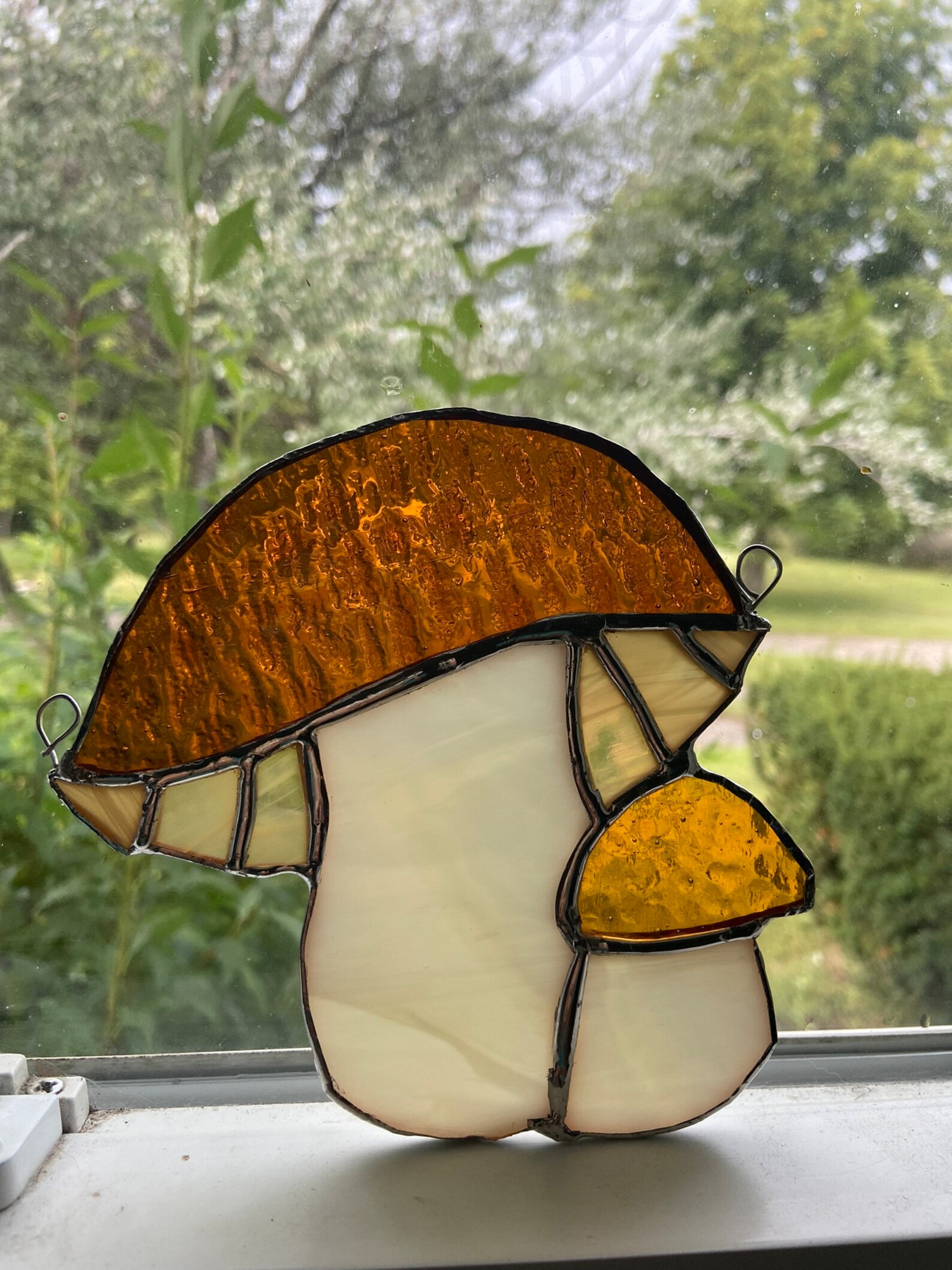 Mushroom Stained Glass. Mushroom Sun Catcher. Window Decor Stained ...