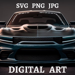 Unique Concept Dodge Charger Digital Art for Poster Style Digital Car ...