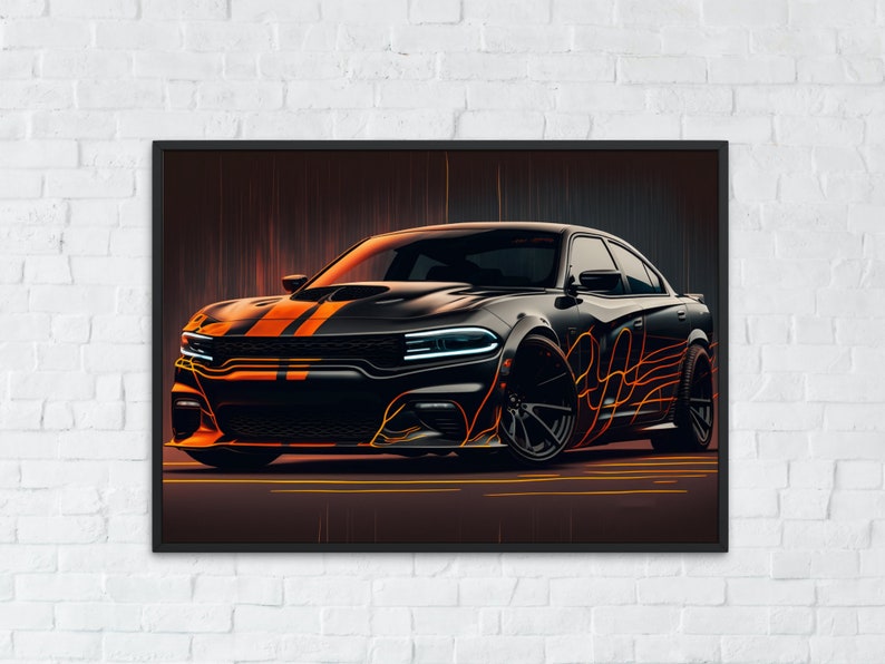 Concept Dodge Charger Digital Illustration Graphic Design for Poster ...