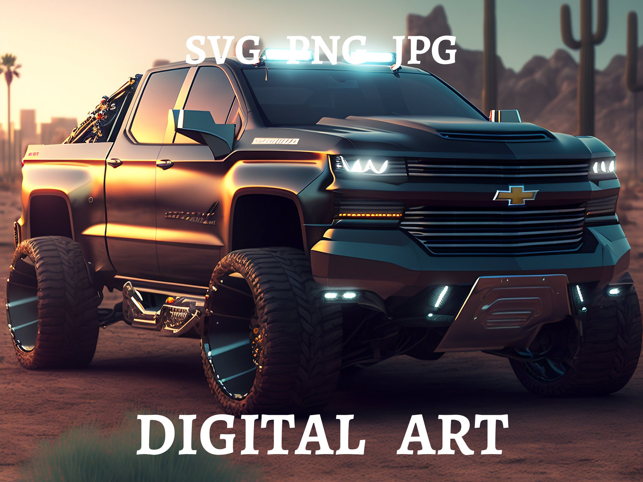 Unique Concept Chevrolet Silverado Digital Illustration for Poster ...