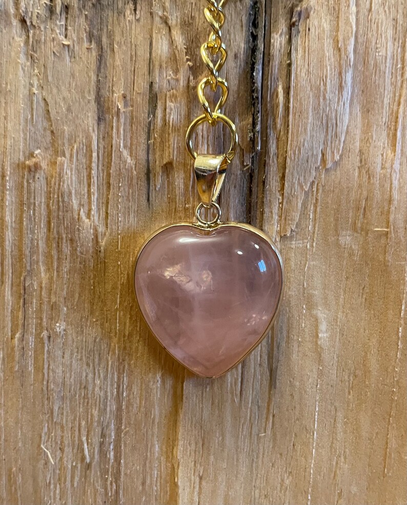Rose Quartz Keychain Crystal Heart Key Chain Gemstone Keychain Jewelry ...