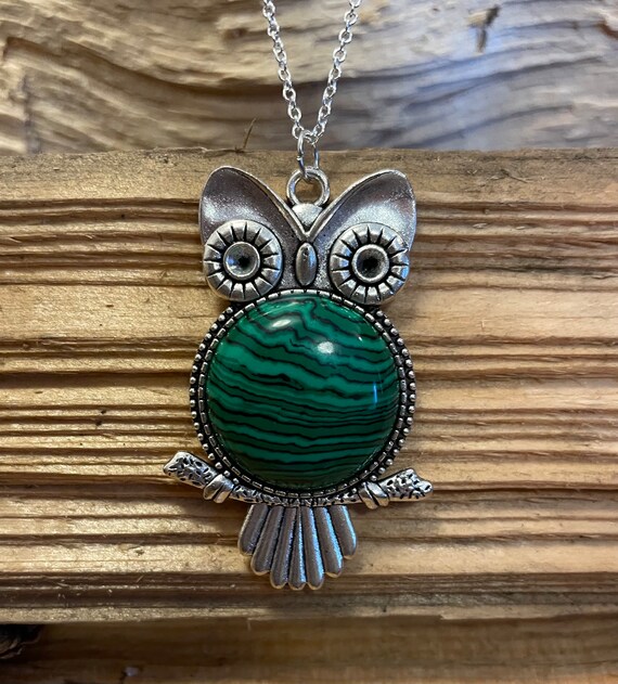 Malachite necklace etsy store