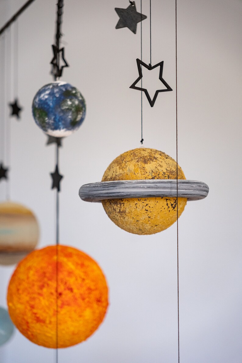 Exclusive, Hand Made, Solar System Hanging Model With Stars, Sun and ...