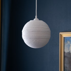 Large 3D Printed Jupiter Hanging Lamp With Realistic Texture -great ...