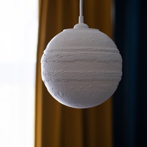 Large 3D Printed Jupiter Hanging Lamp With Realistic Texture -great ...