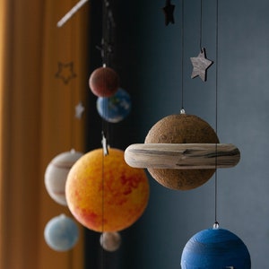 Exclusive Hand Made Solar System Hanging Model With Stars - Etsy