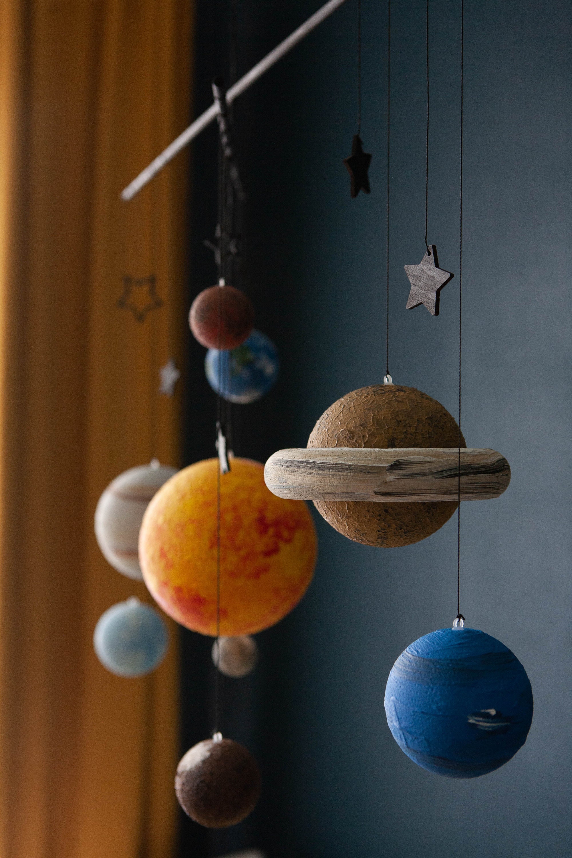 Exclusive Hand Made Solar System Hanging Model With Stars - Etsy