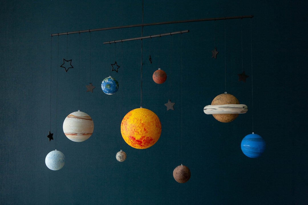 Exclusive, Hand Made, Solar System Hanging Model With Stars, Sun and ...