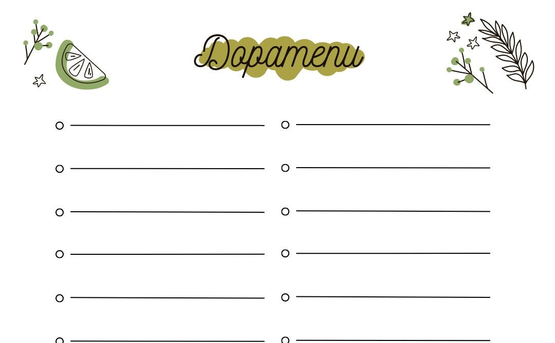 Dopamenu - Your Personalized List of Activities That Give You Dopamine ...