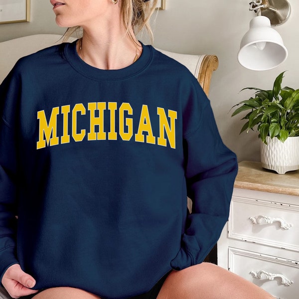 Michigan Sweatshirt - Etsy