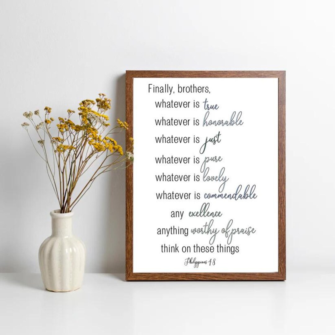 Think on These Things Print - Etsy