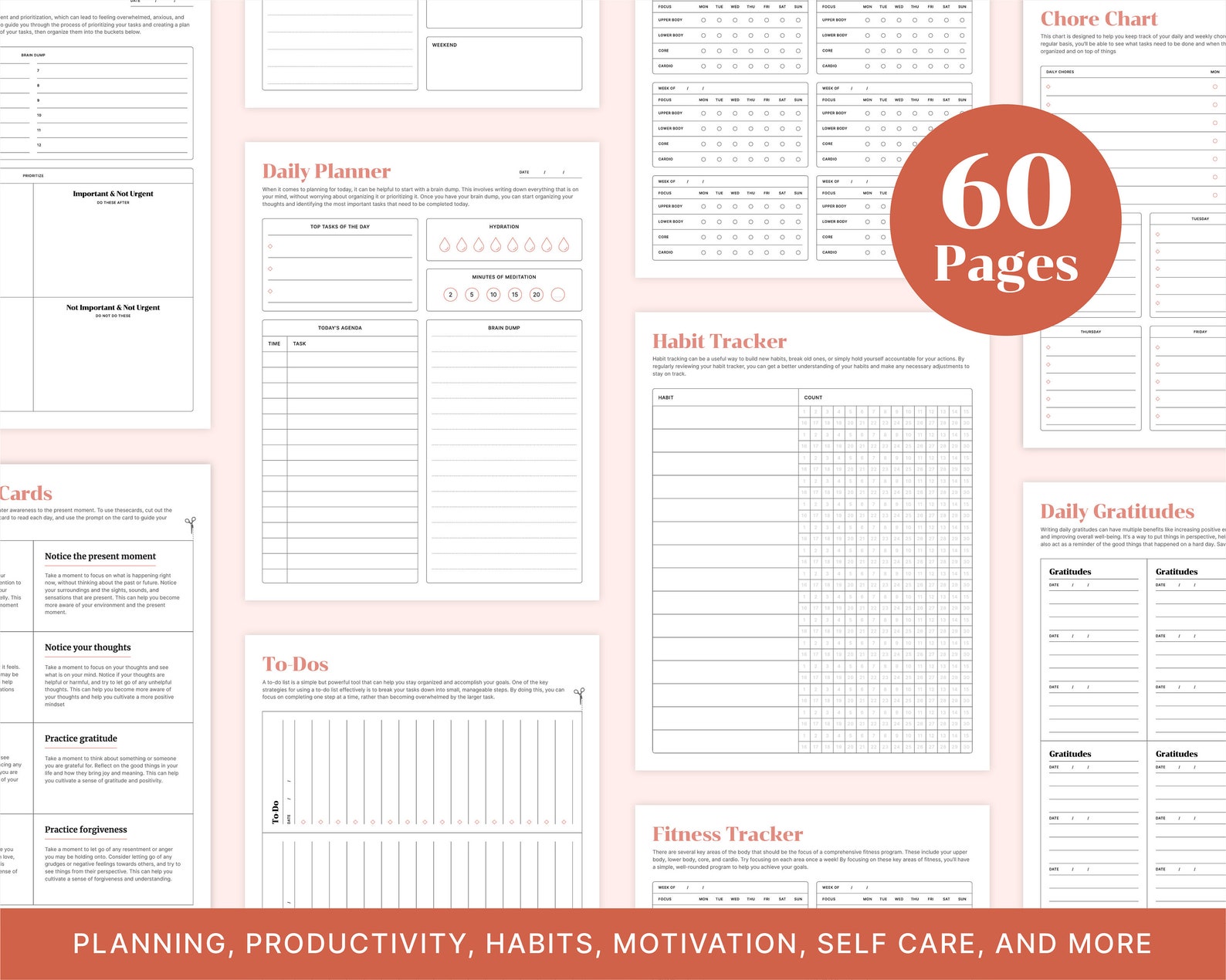 ADHD Planner Printable, ADHD To-do List, Adult Workbook, Daily Planner ...
