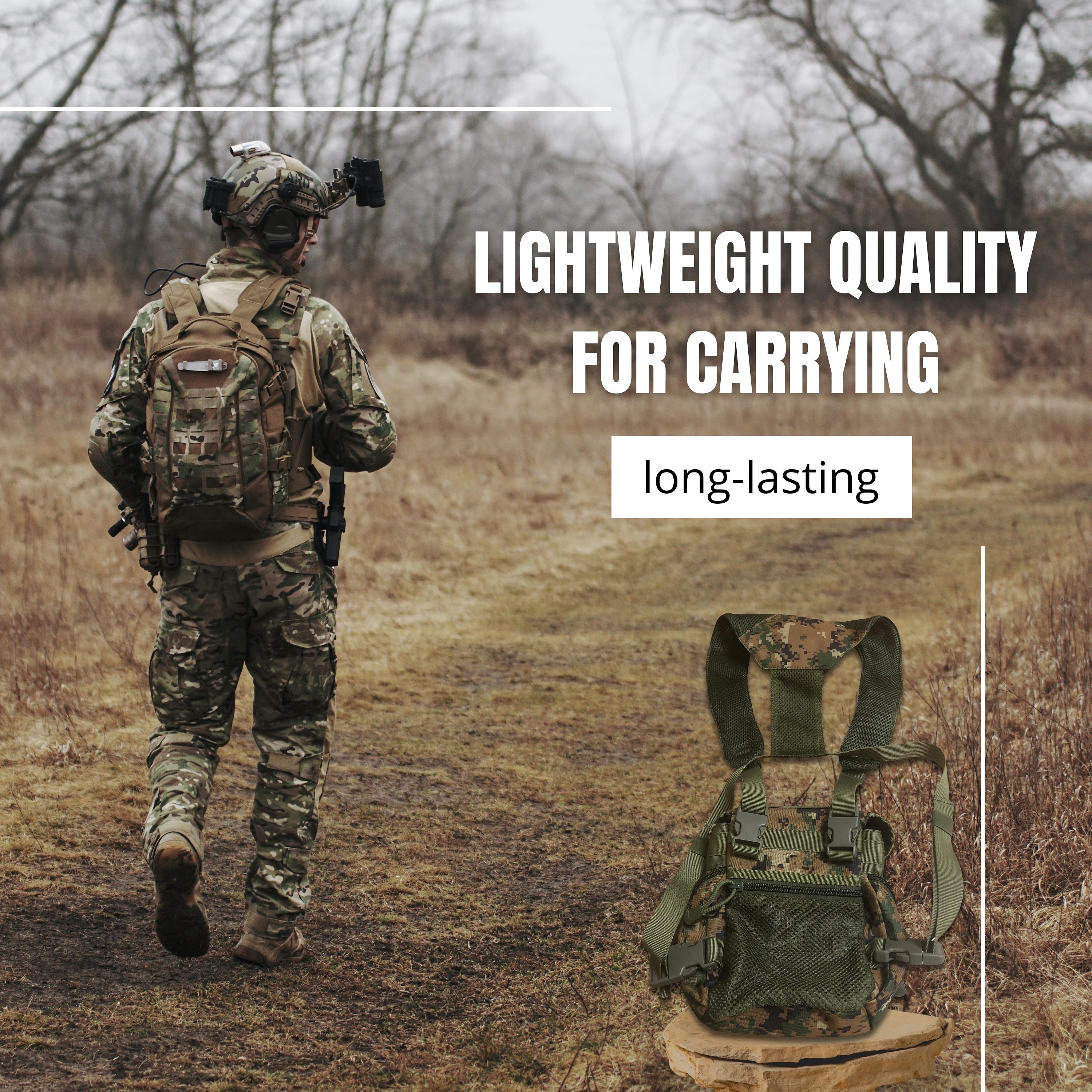 Binocular Harness Chest Backpack for Men and Women - for Hunting and ...