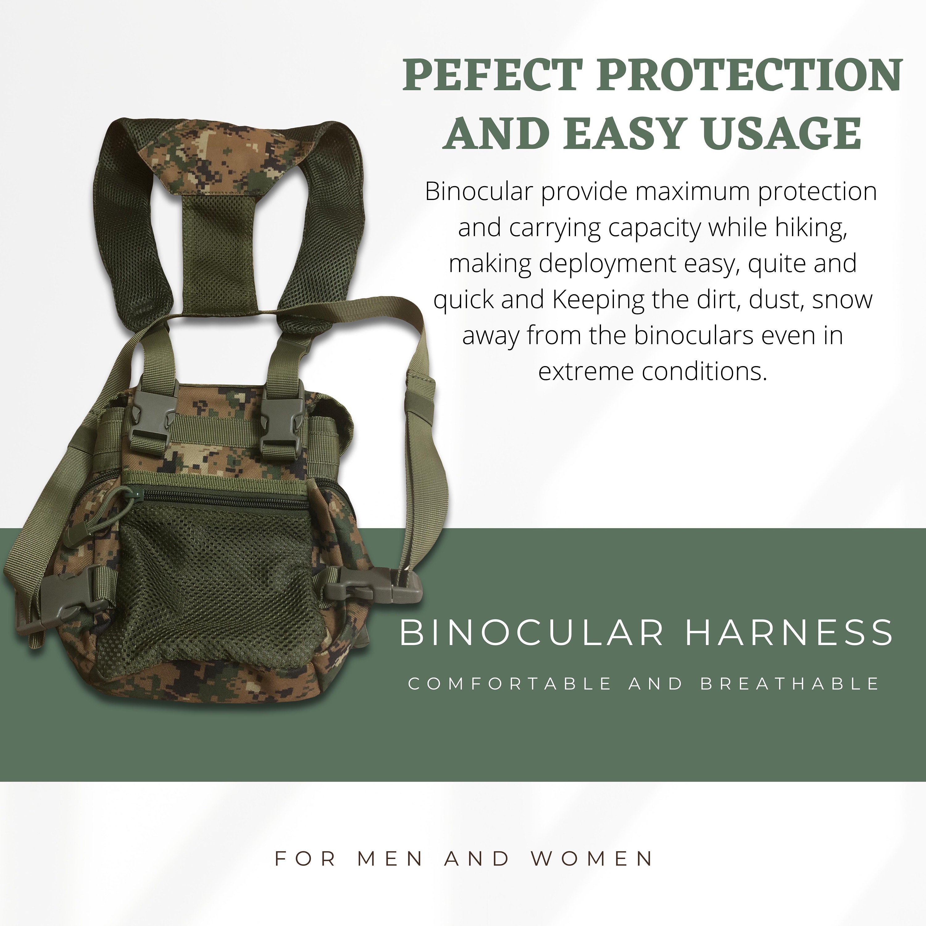 Binocular Harness Chest Backpack for Men and Women - for Hunting and ...
