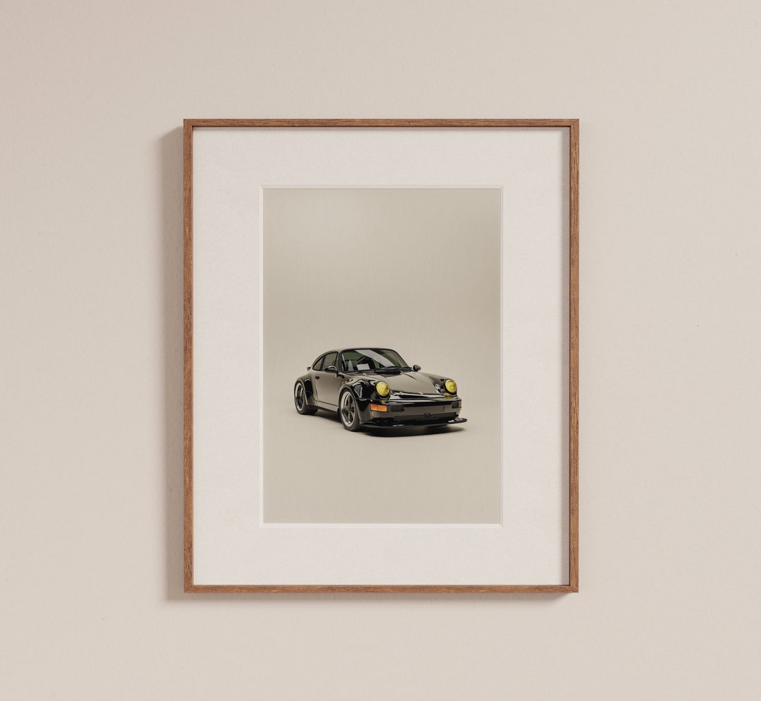 Porsche 964 Poster Print Studio Setup, Black With Fuchs Wheels - Etsy