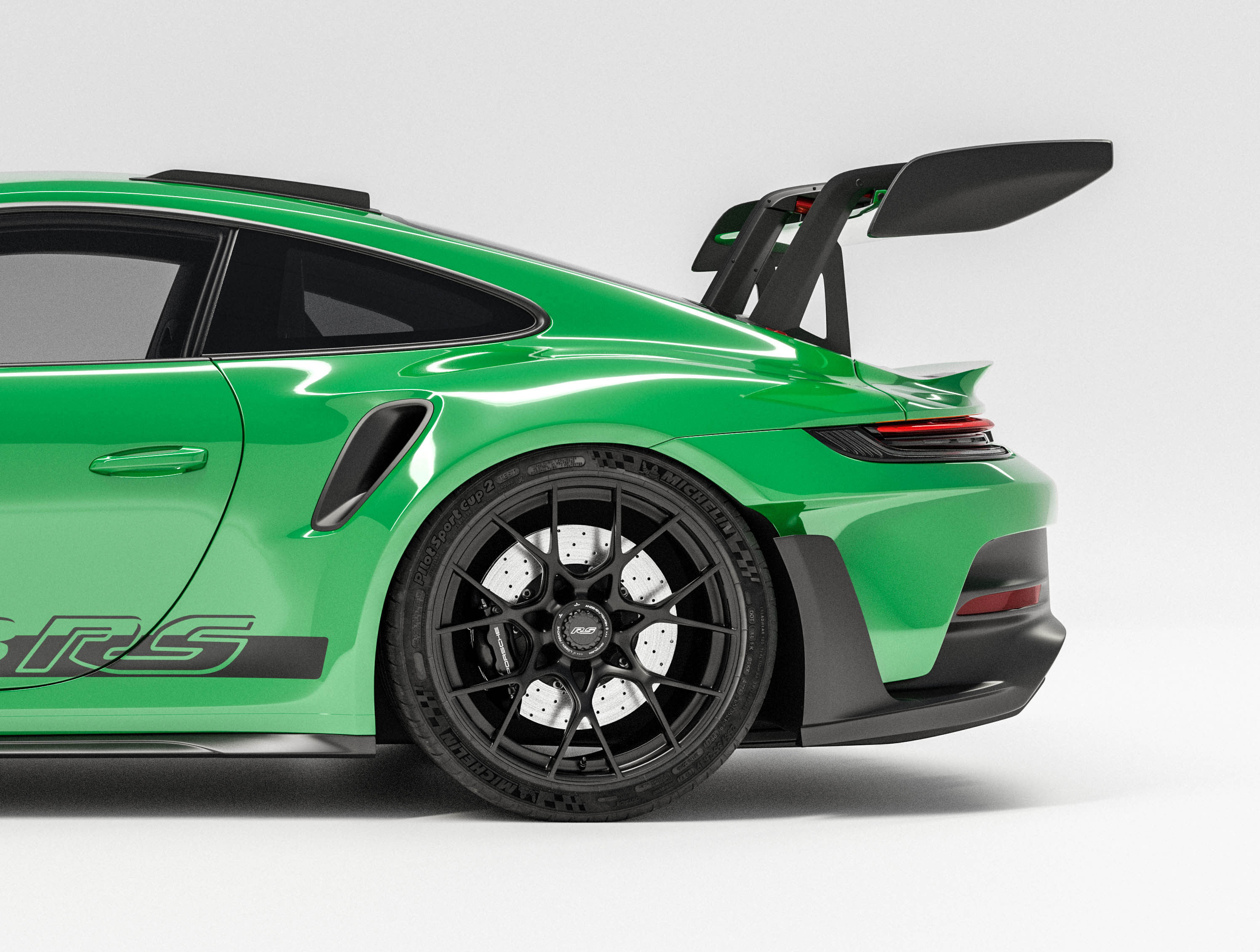 Porsche 911 (992) GT3 RS Poster Print Studio Side View, Python Green - Etsy