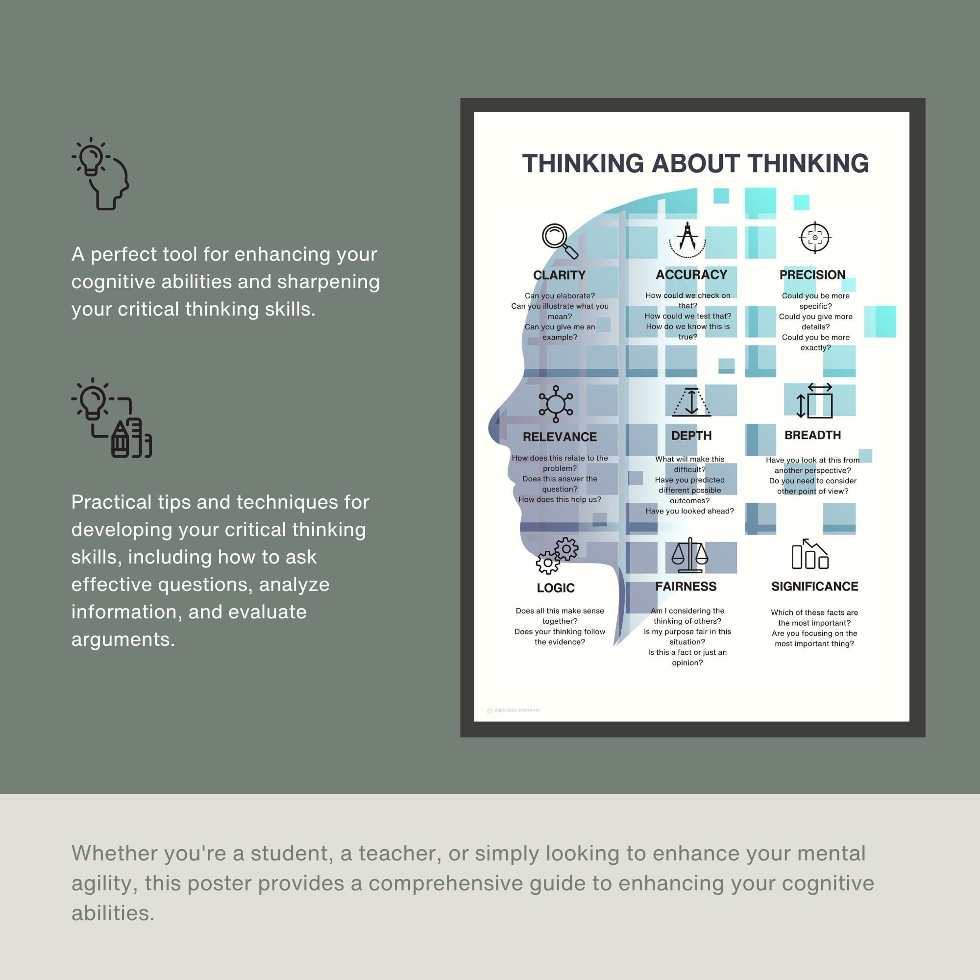 Critical Thinking Poster | Thinking About Thinking | Counselling Office ...