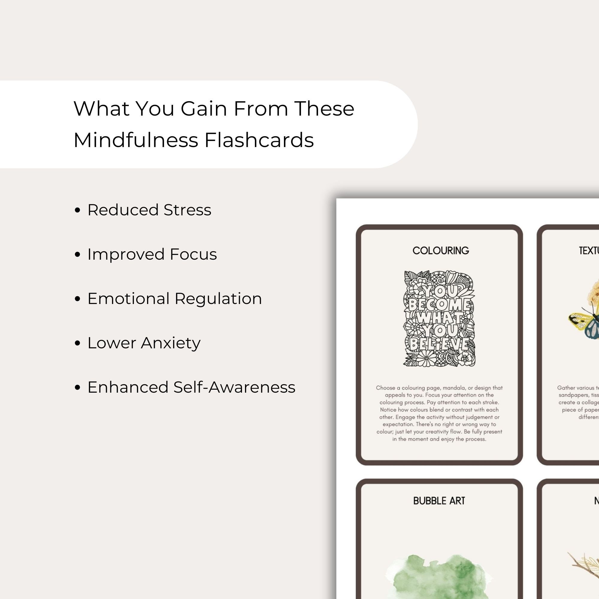 Mindfulness Flashcards for Children, Classroom Activities, Therapist ...