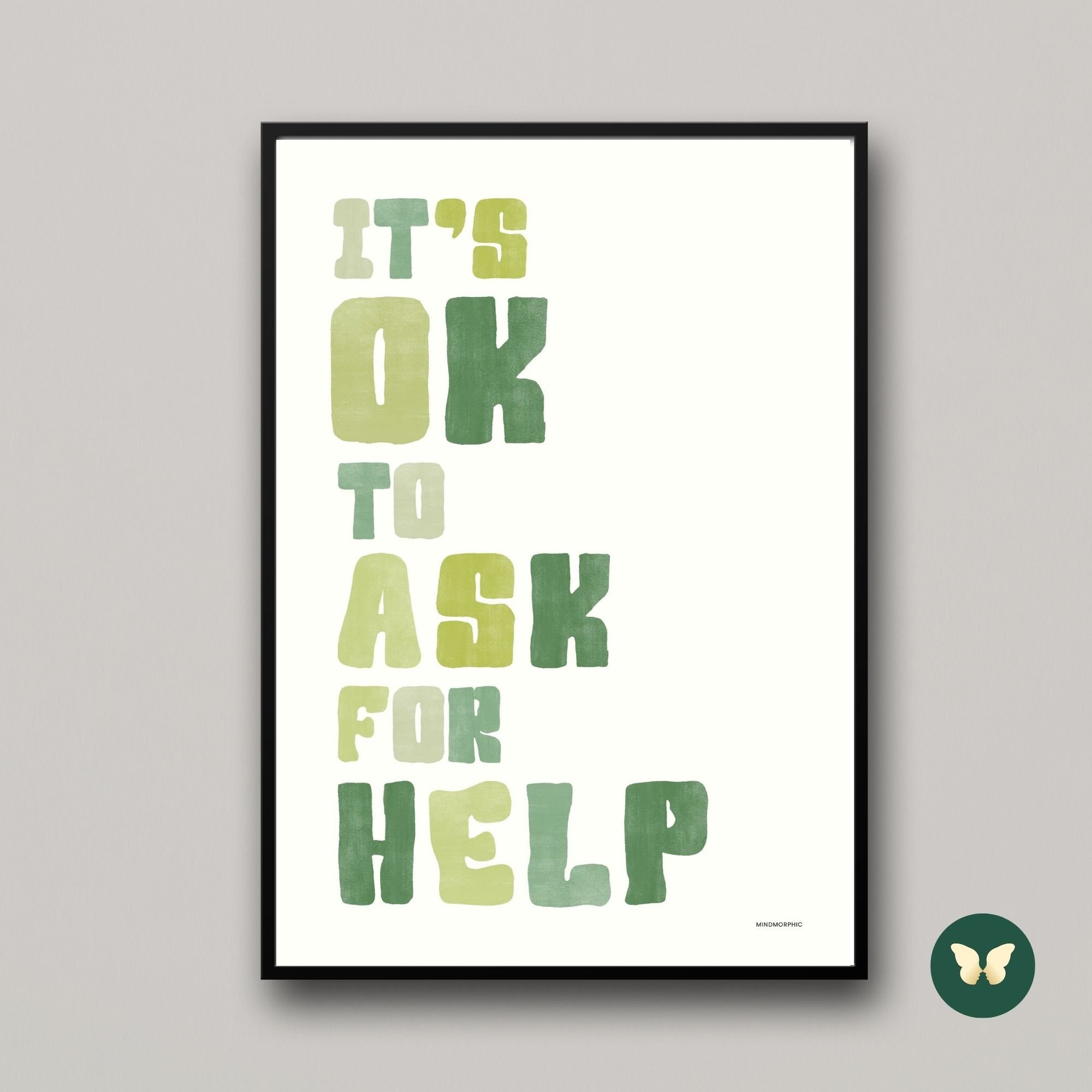 It's Ok to Ask for Help Poster, Mindfulness, Therapist Office ...