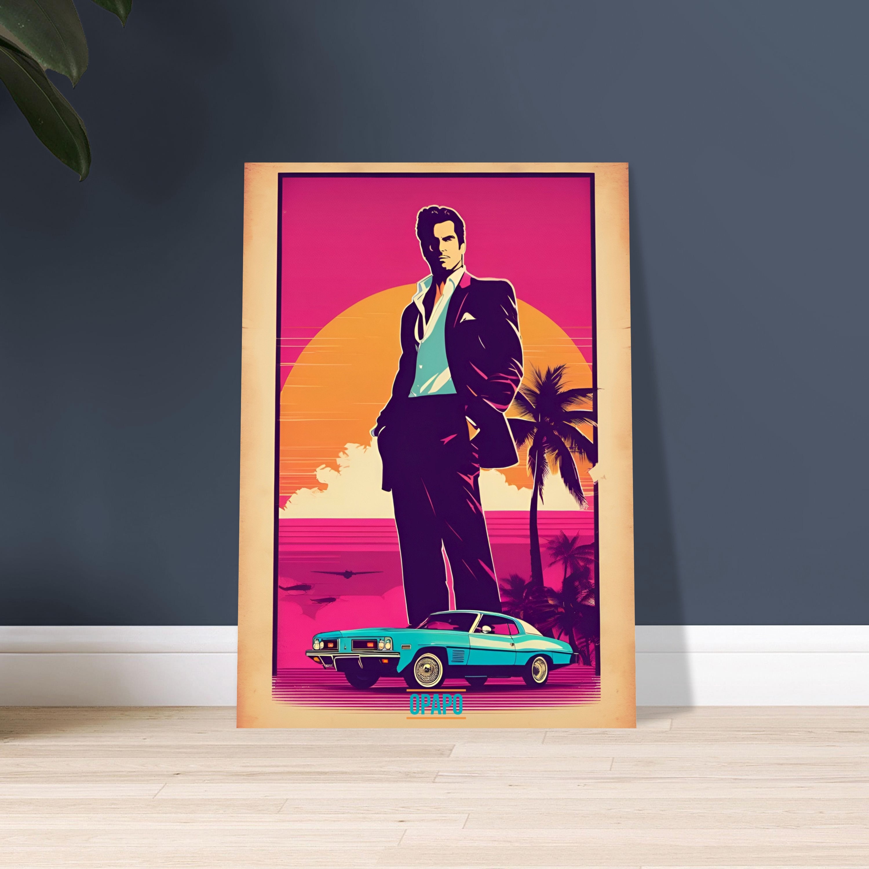 Retro, Vintage Poster, Miami Vice Style, Without Frame - Etsy