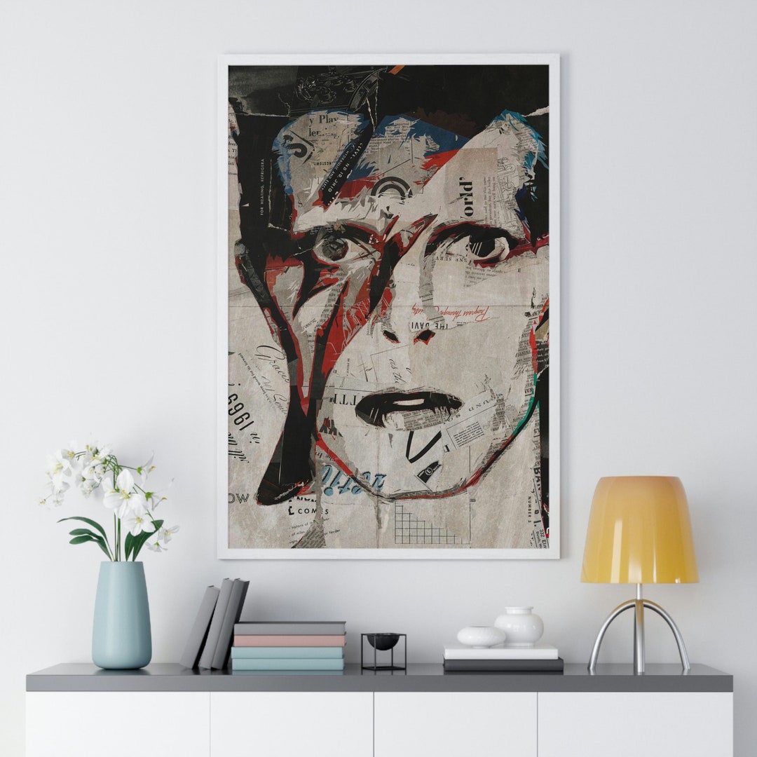 Collage Art Print, David Bowie, FRAMED - Etsy