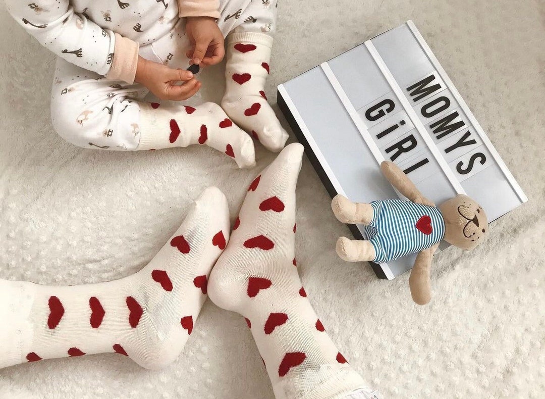 MOMMY DAUGHTER PARTNER LOOK Socks, Mother Baby Family Socks for ...