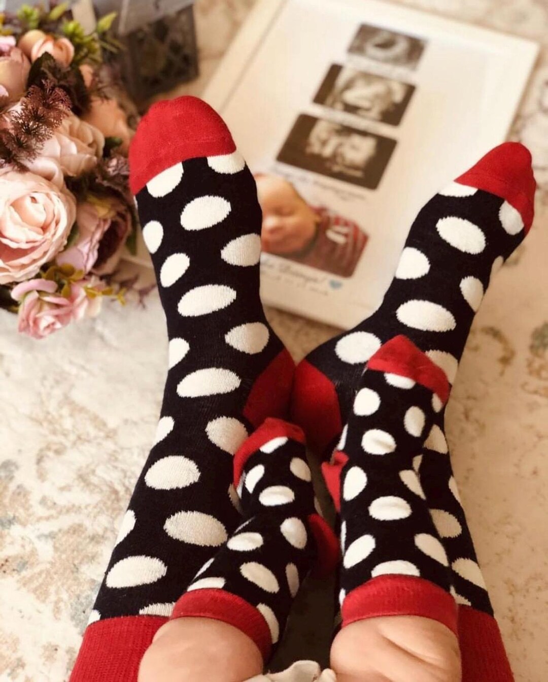 MAMA BABY FAMILY SOCKS, Partner Look Socks for Mother Father Child, Dad ...