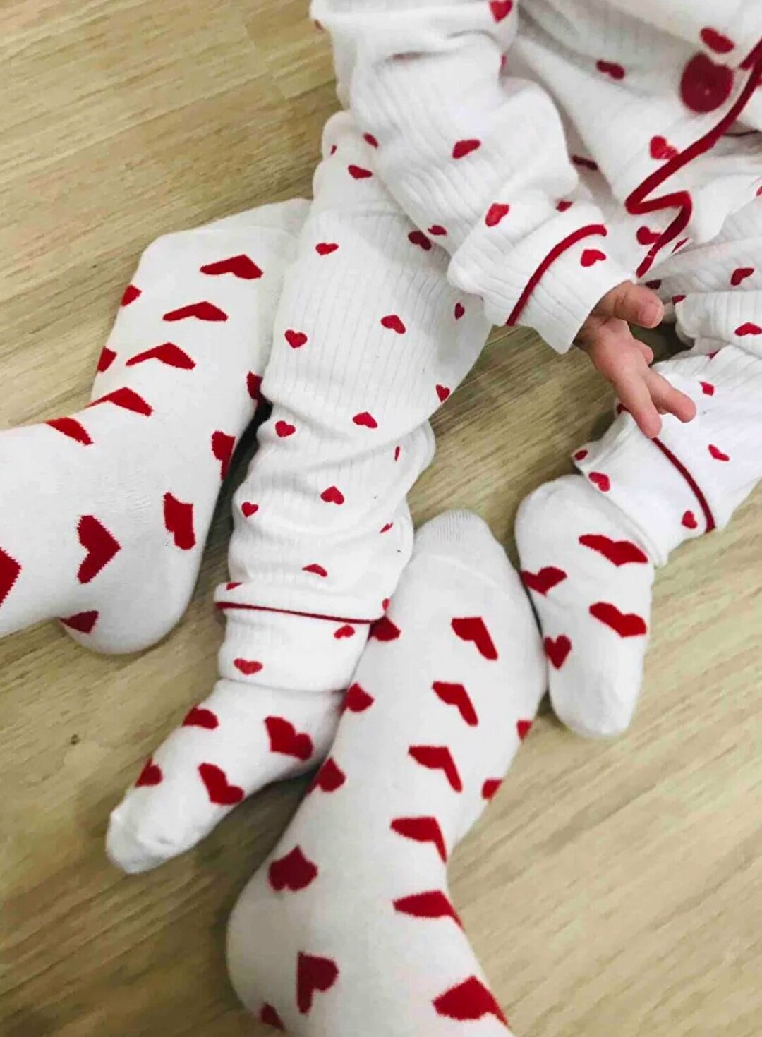 PARTNER LOOK FAMILY SOCKS, Mom Baby Socks, Mother Daughter Family Socks ...