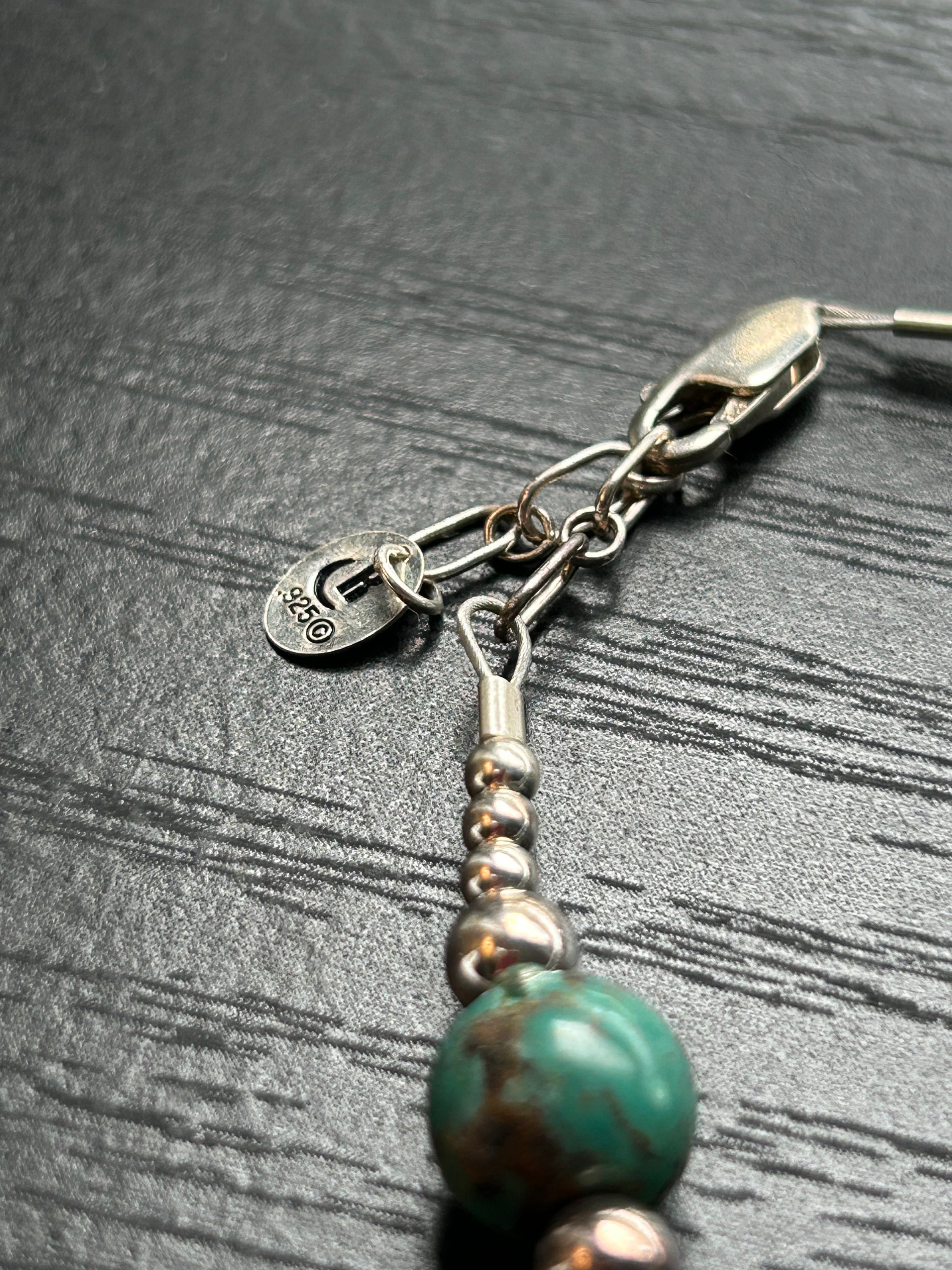 Carolyn Pollack Vintage Relios 9 Inch Turquoise and Sterling .925 Bead ...