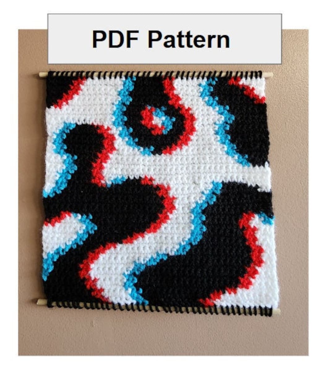 PDF Abstract Retro Crochet Tapestry Pattern - Etsy