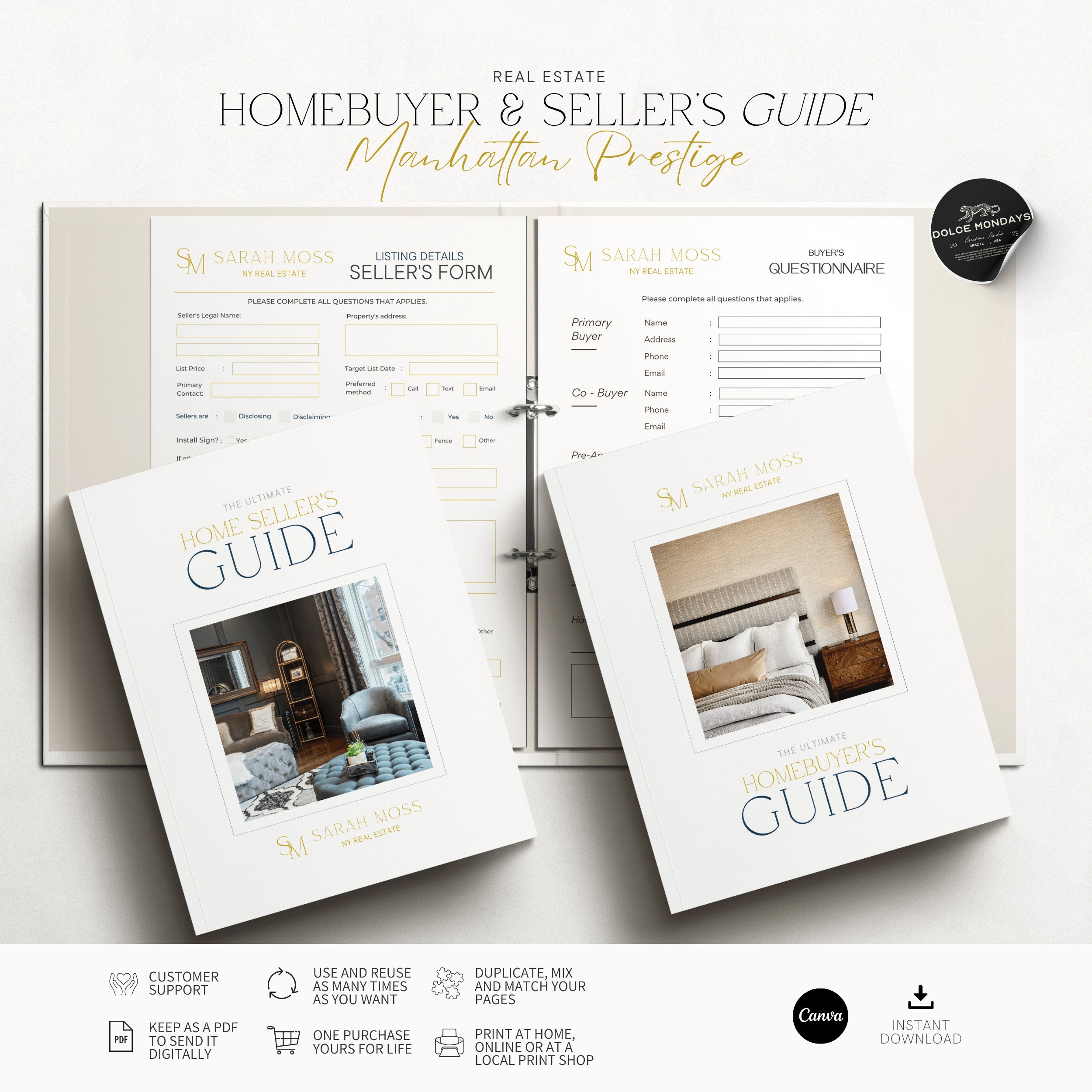 Luxury Real Estate Home Seller and Homebuyer Guides Template, Realtor ...