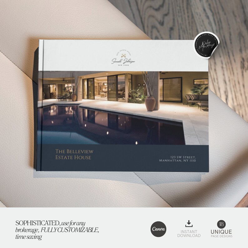 Luxury Real Estate Brochure Canva Template: Realtor Marketing Kit - Etsy