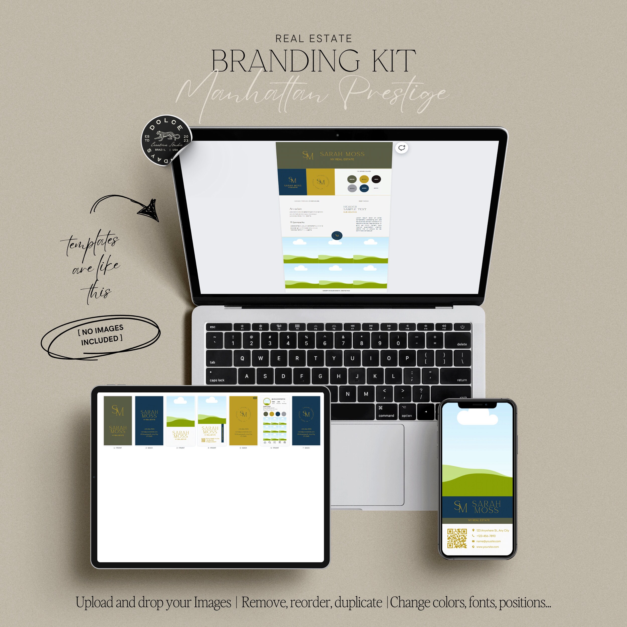 Real Estate Branding Kit Package Logo Brand Board Letterhead Digital ...