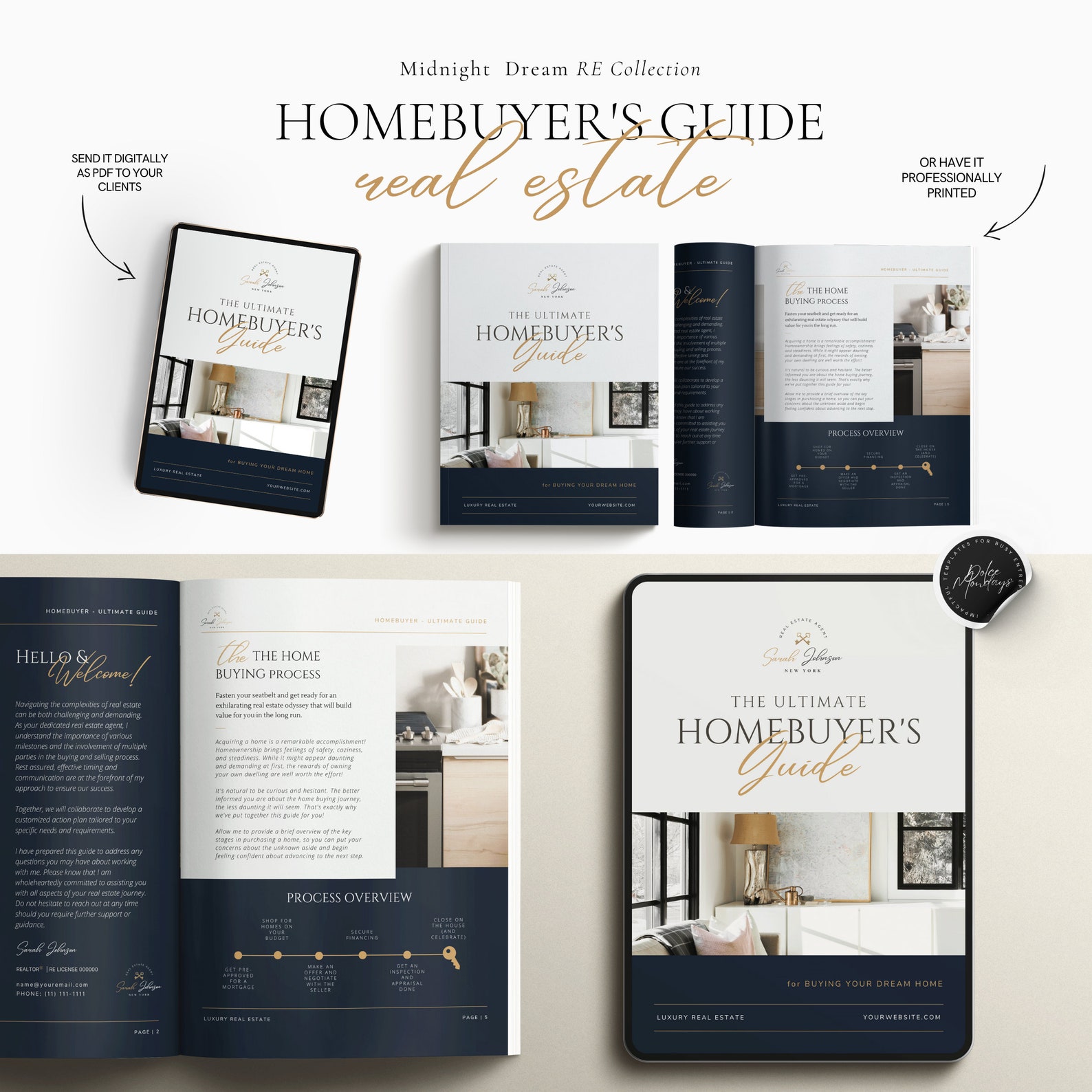 Homebuyer Guide Real Estate Luxury Marketing Kit Canva Template, Home Buying Process, Realtor ...