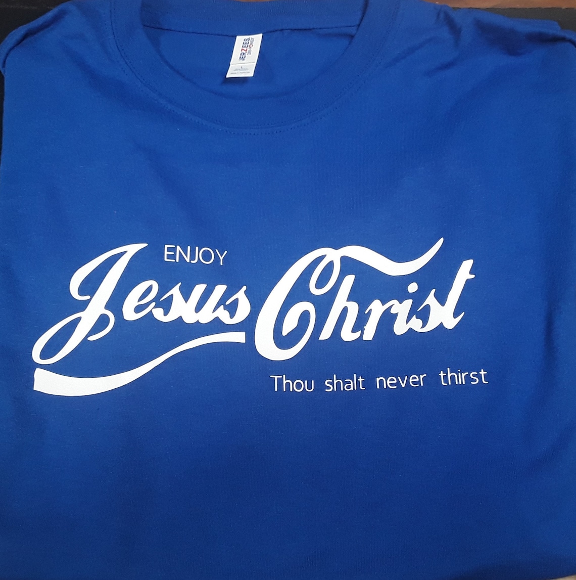 Jesus Christ in Coca Cola Font HTV - Iron On - Etsy