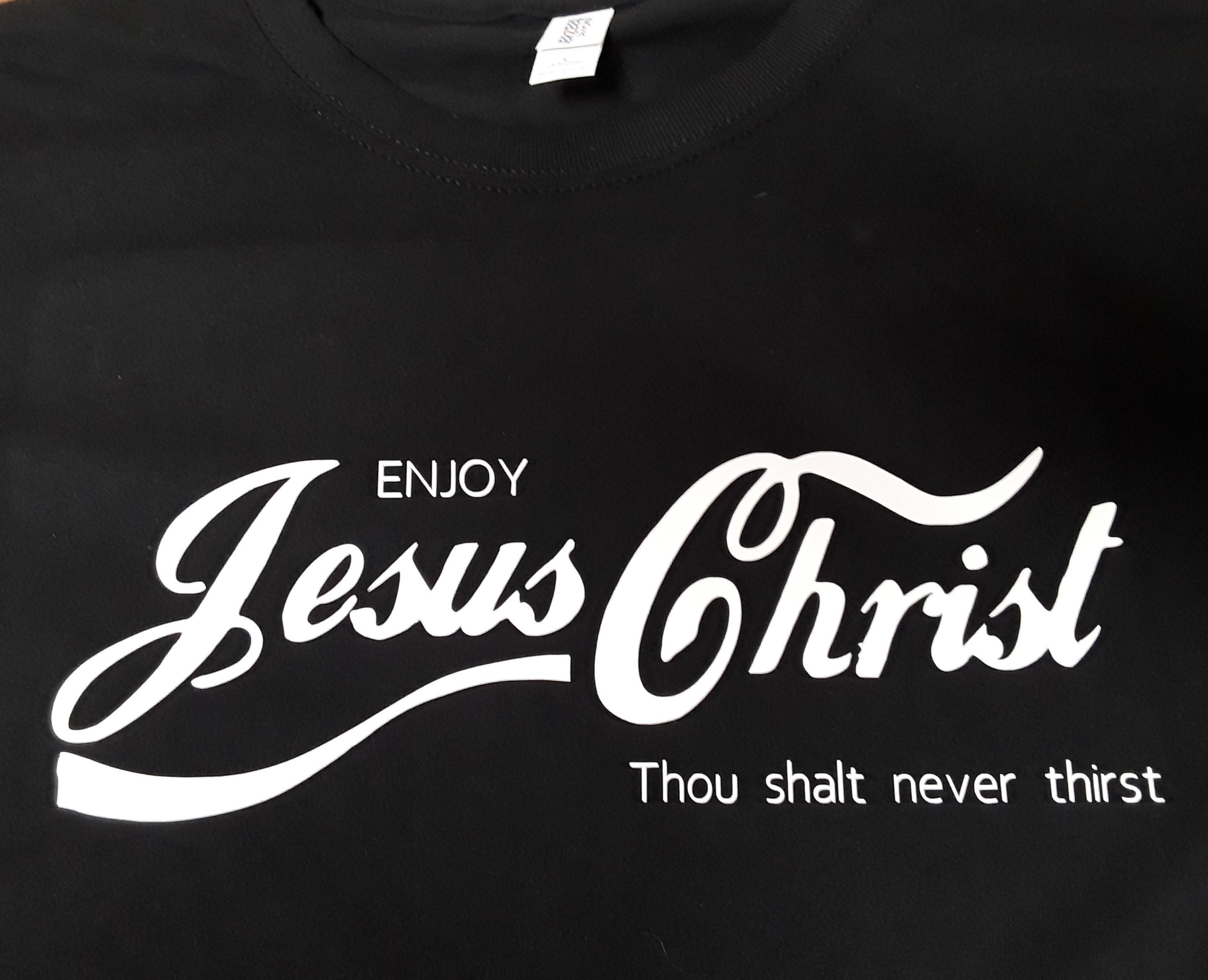 Jesus Christ in Classic Cola Font- Iron On-htv - Etsy