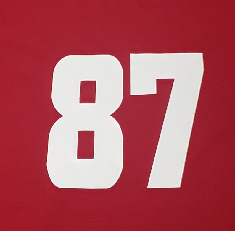 8" Custom Number- HTV- Iron On - Etsy