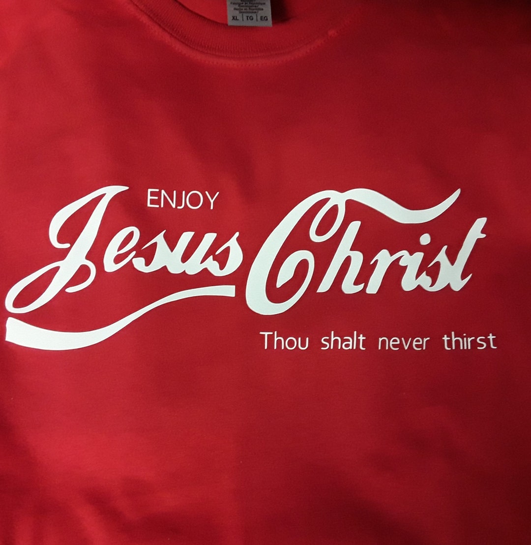 Jesus Christ in Coca Cola Font HTV - Iron On - Etsy